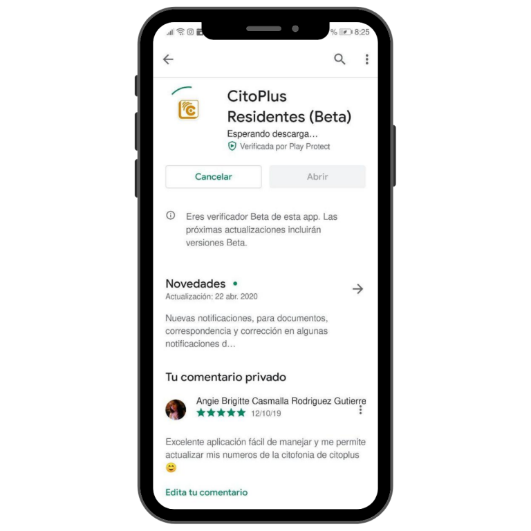 Aplicación residentes – Citoplus